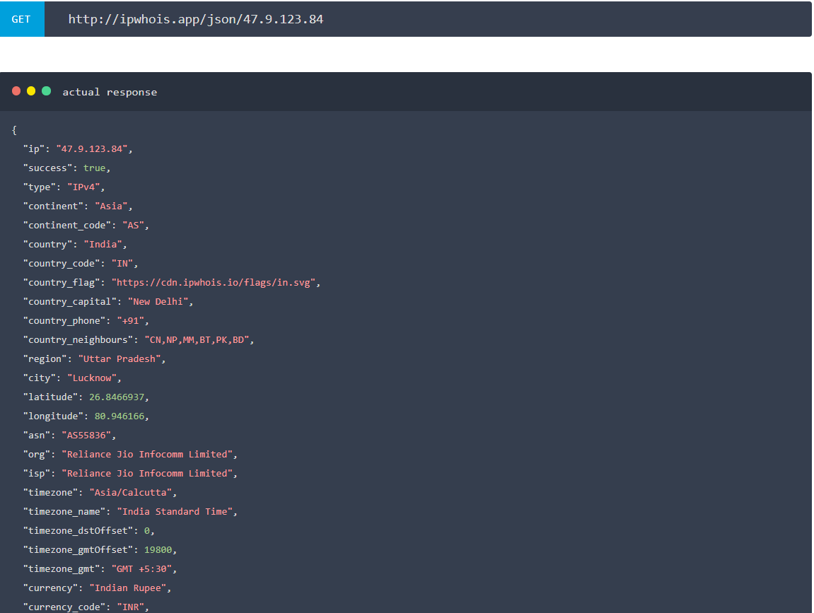 Ip 转换成 Location 的Api - Oikiou's Blog